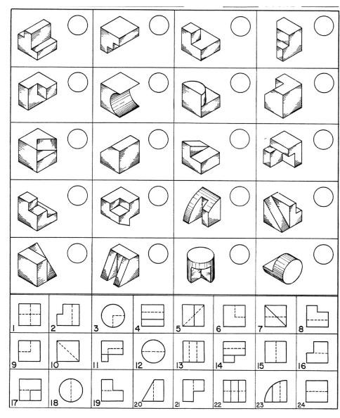 Solved Match the top views of the 3D objects with the 2D | Chegg.com