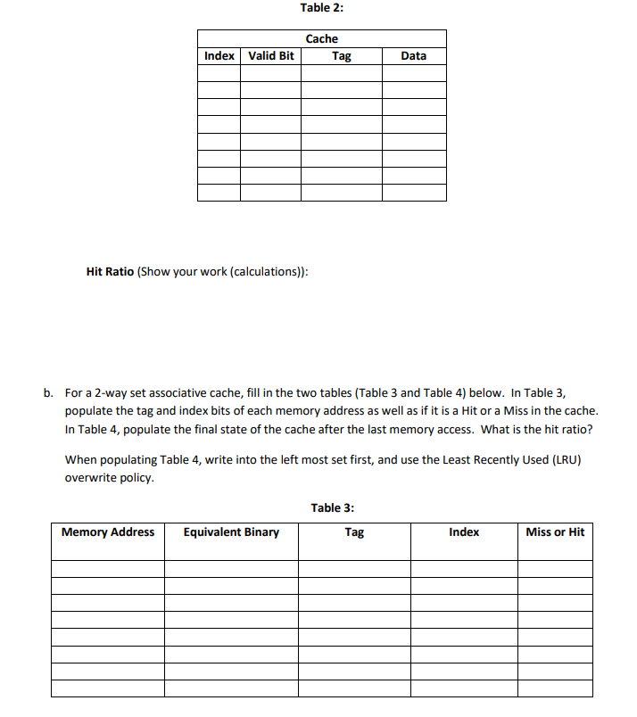 Solved please help me with my computer architecture | Chegg.com