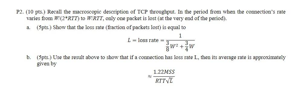 Solved P2. (10 pts.) Recall the macroscopic description of | Chegg.com