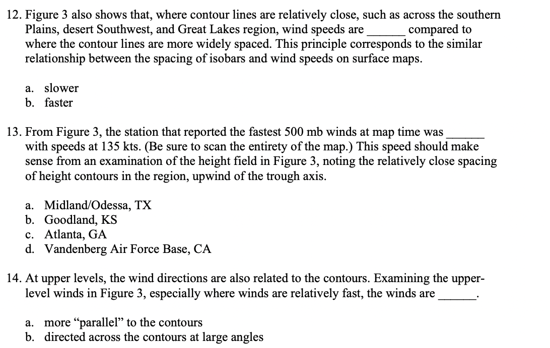 Solved Table 1. 500-mb radiosonde observations of height, | Chegg.com