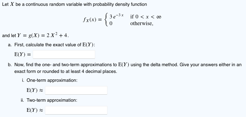 Solved Let X be a continuous random variable with | Chegg.com
