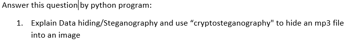 Solved Answer this question by python program: 1. Explain | Chegg.com