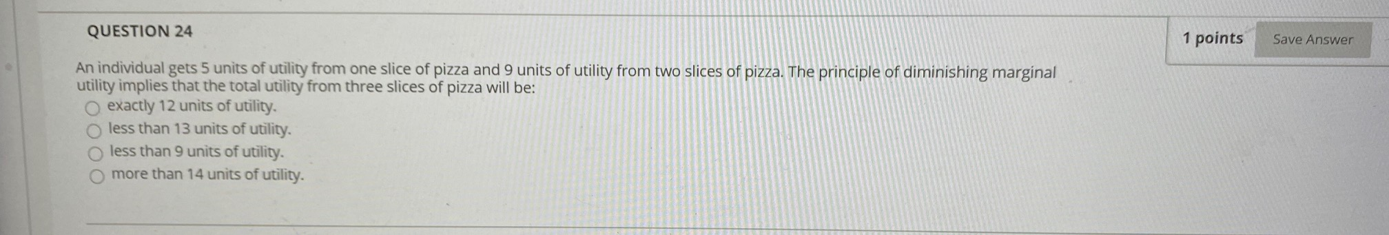 Solved 1 points Save Answer QUESTION 22 Abdul spends all of | Chegg.com