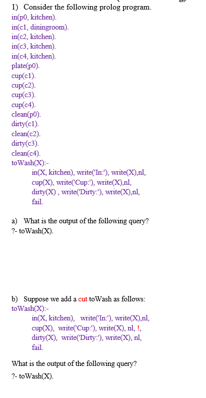 Solved 1) Consider the following prolog program. in(po, | Chegg.com