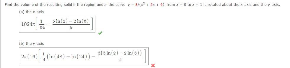 Solved Find the volume of the resulting solid if the region | Chegg.com