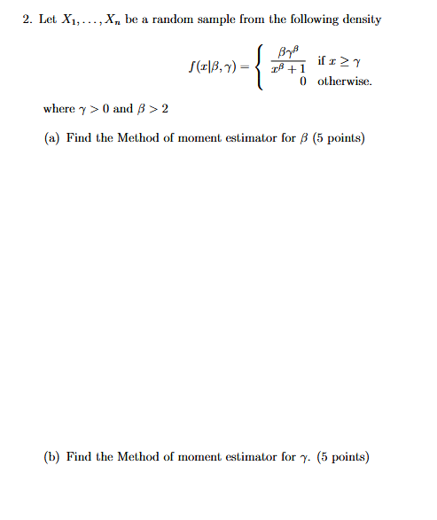 Solved Let x1,...,xn ﻿be a random sample from the following | Chegg.com