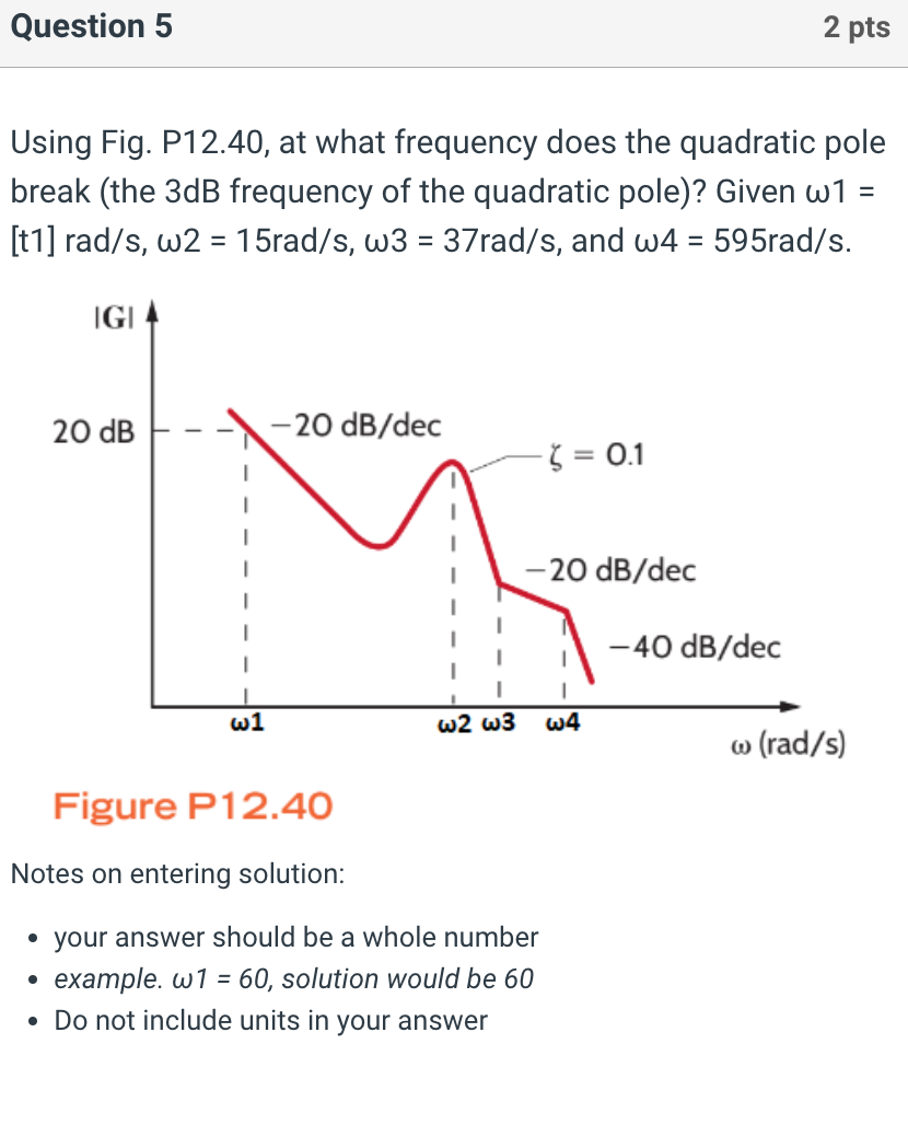 Solved Using Fig. P12.40, at what frequency does the | Chegg.com