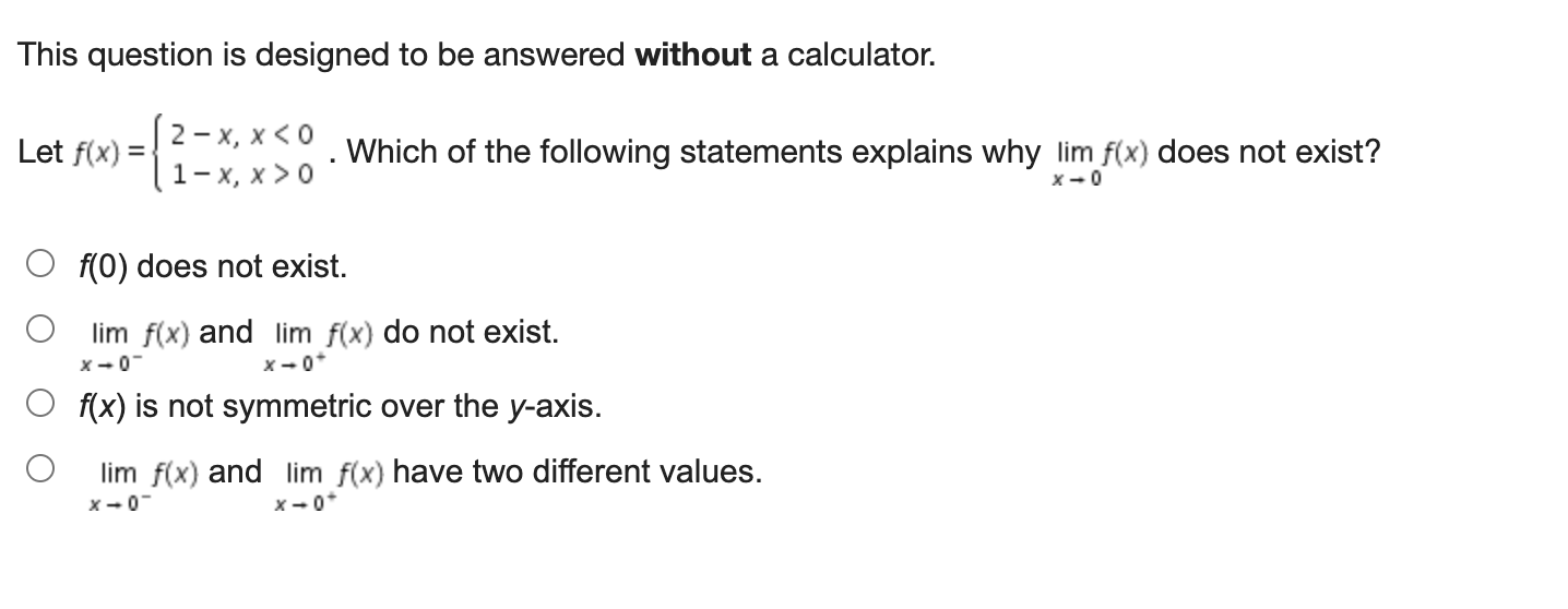 Solved Let . Which of the following statements explains why | Chegg.com