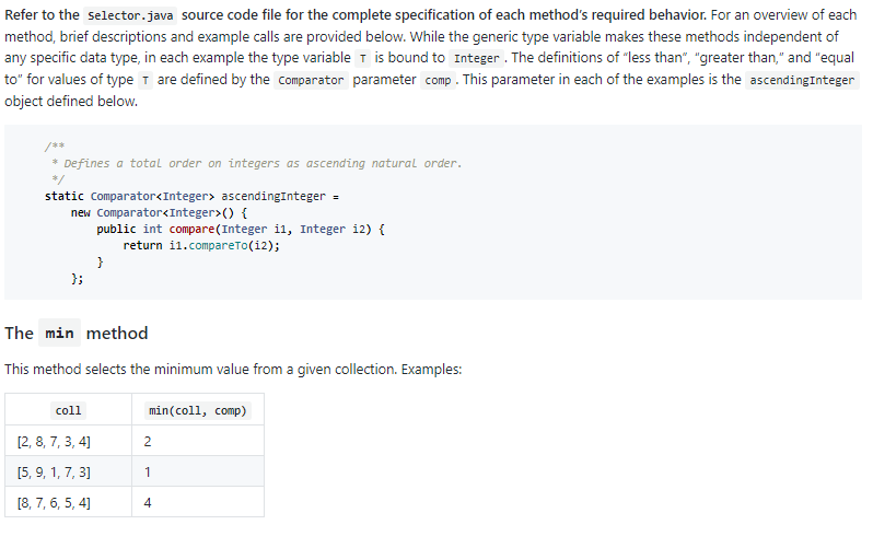 Solved Collection Selector Problem Overview This assignment | Chegg.com