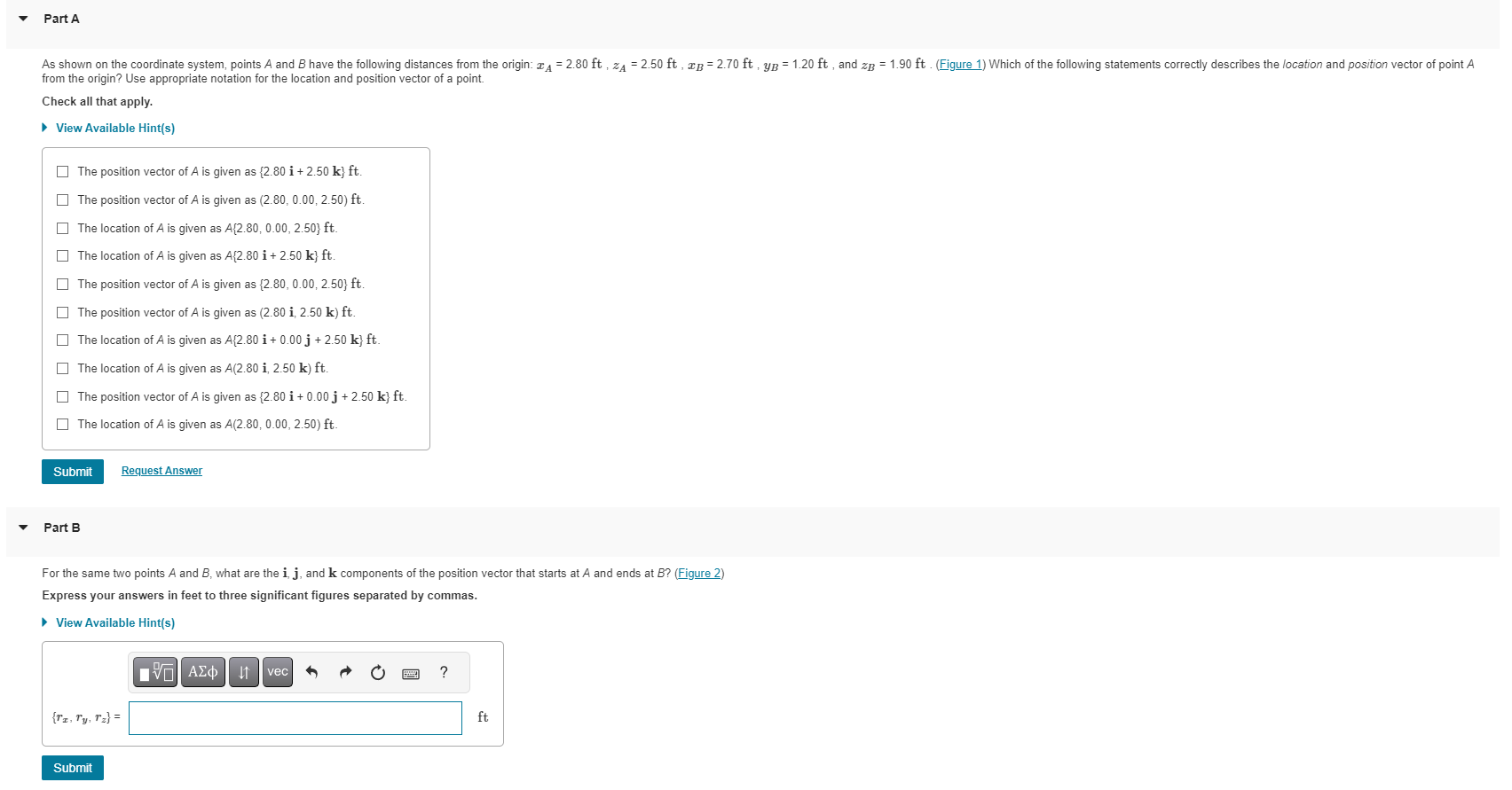 Solved from the origin? Use appropriate notation for the | Chegg.com