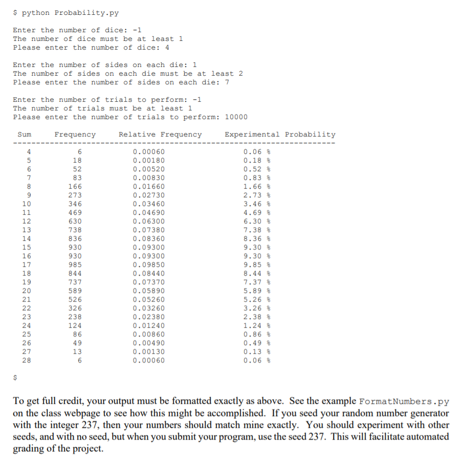 Solved In this project you will write a Python program that | Chegg.com