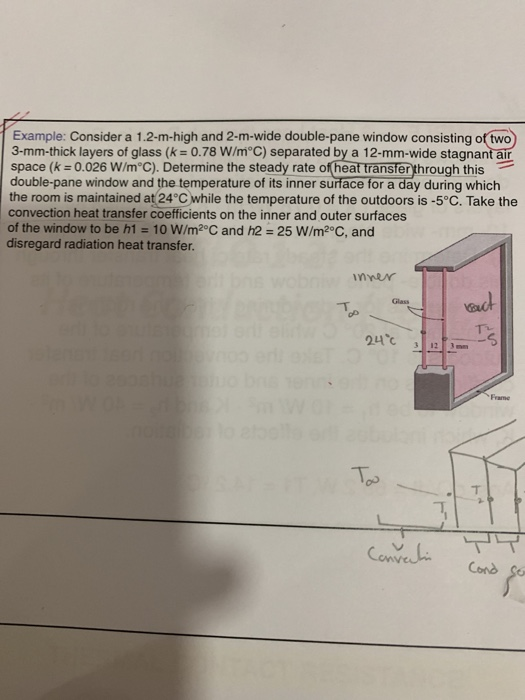 Solved Example: Consider a 1.2-m-high and 2-m-wide | Chegg.com