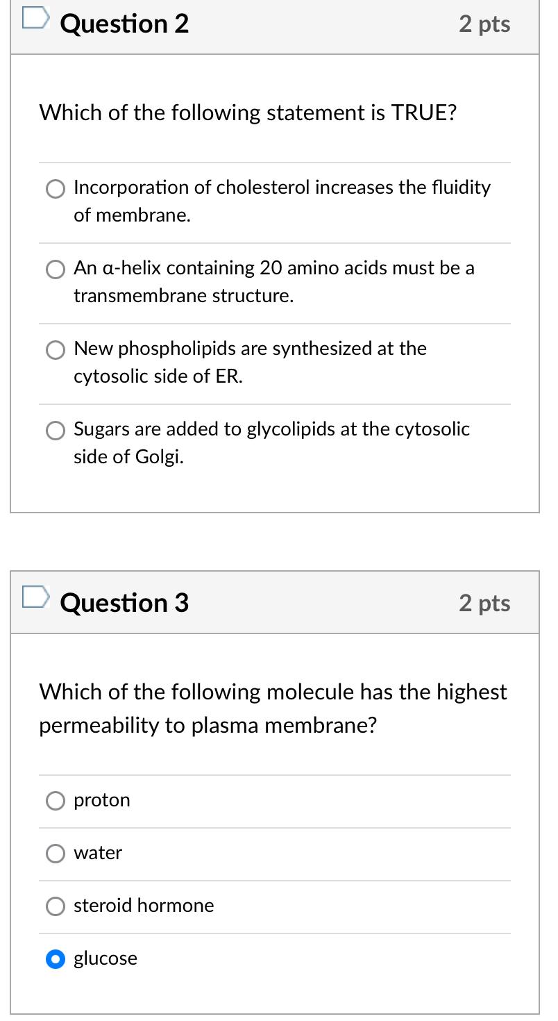 Solved Question 2 2 pts Which of the following statement is | Chegg.com