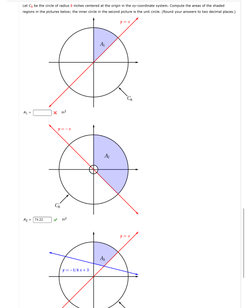 Solved Let Cg be the circle of radius 8 inches centered at | Chegg.com