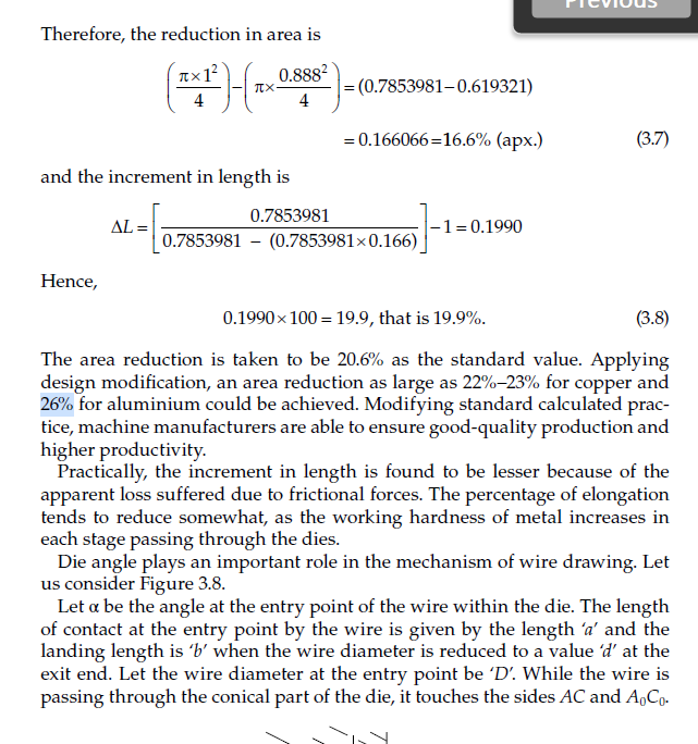 Solved Consider the data below of wire reduction | Chegg.com