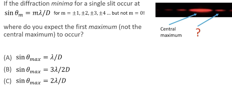 If the diffraction minima for a single slit occur at | Chegg.com