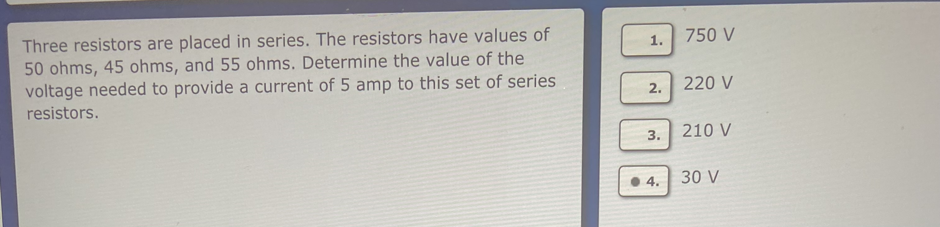 Solved Three resistors are placed in series. The resistors | Chegg.com