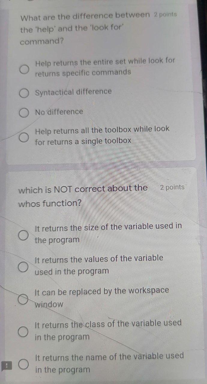 Solved What are the difference between 2 points the 'help' | Chegg.com