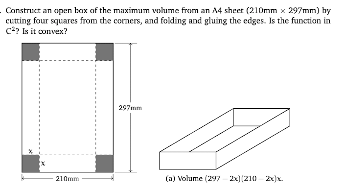 Solved Construct an open box of the maximum volume from an | Chegg.com