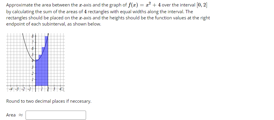Solved Approximate the area between the x-axis and the graph | Chegg.com