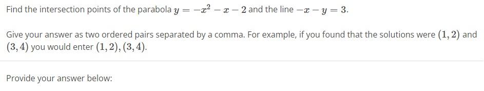 Solved Find the intersection points of the parabola | Chegg.com