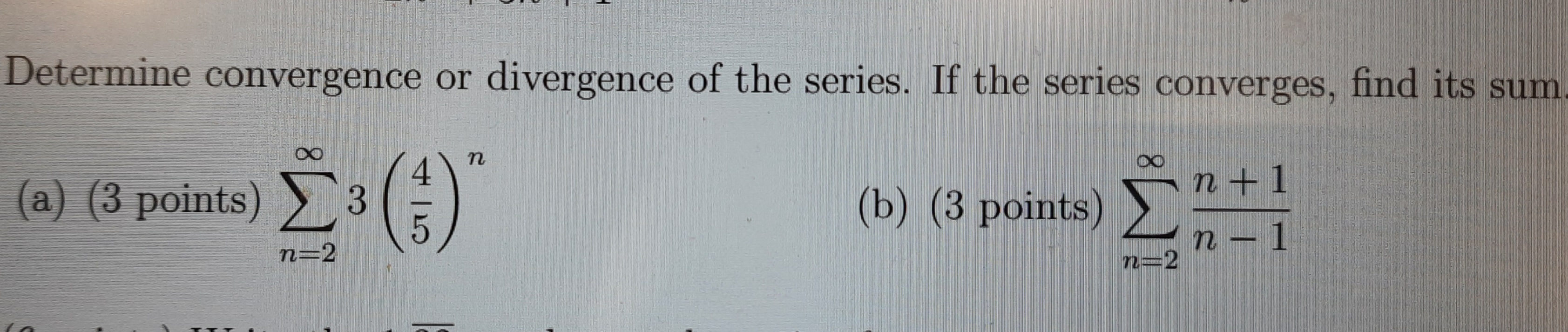 Solved Determine convergence or divergence of the series. If | Chegg.com