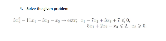 Solved 4. Solve the given problem 3.03 - 11.01 - 3x2 - 33 → | Chegg.com