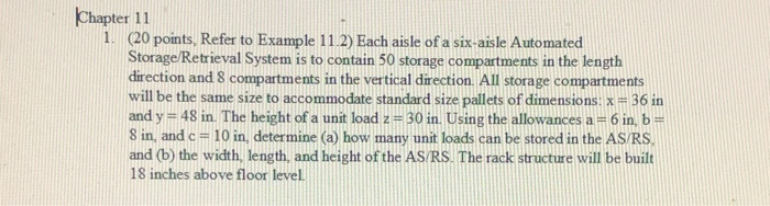 Solved Chapter 11 1. (20 points, Refer to Example 11 2) Each | Chegg.com
