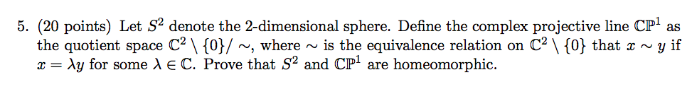 Solved 5. (20 points) Let S denote the 2-dimensional sphere. | Chegg.com