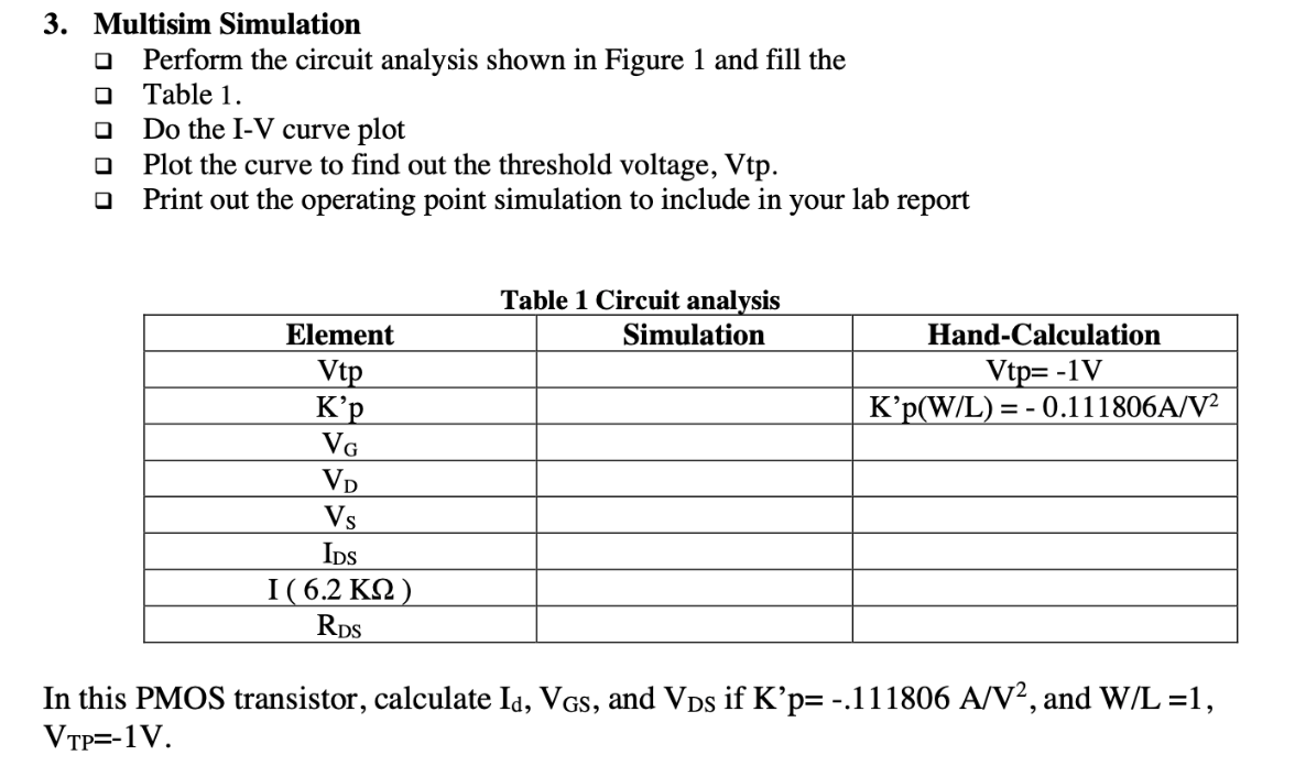 Solved Using Multisim, please fill out the table and | Chegg.com