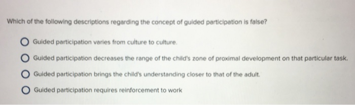 Solved Which of the following descriptions regarding the | Chegg.com