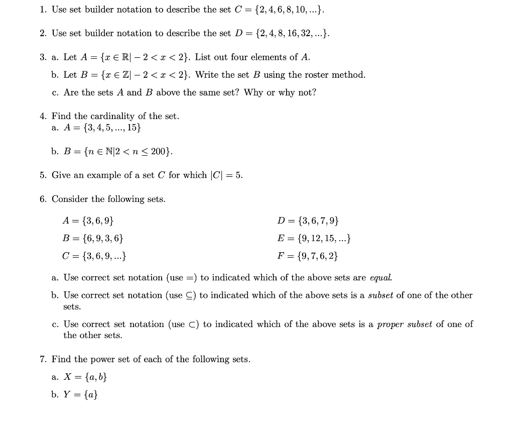 Solved 6 Consider The Following Sets A 3 6 9 B 6 Chegg