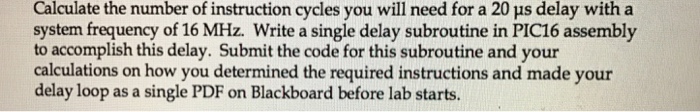 Solved Calculate the number of instruction cycles you will | Chegg.com