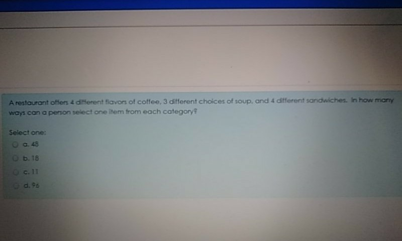 Solved A restaurant offers a diferent flavors of coffee, 3 | Chegg.com