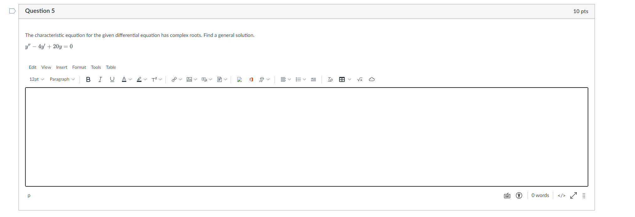 Solved The characteristic equation for the given | Chegg.com