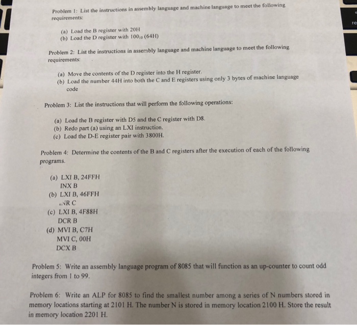 Solved 1: List the instructions in assembly language and | Chegg.com