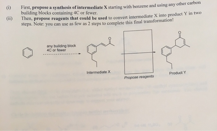 Solved G) First, propose a synthesis of intermediate X | Chegg.com