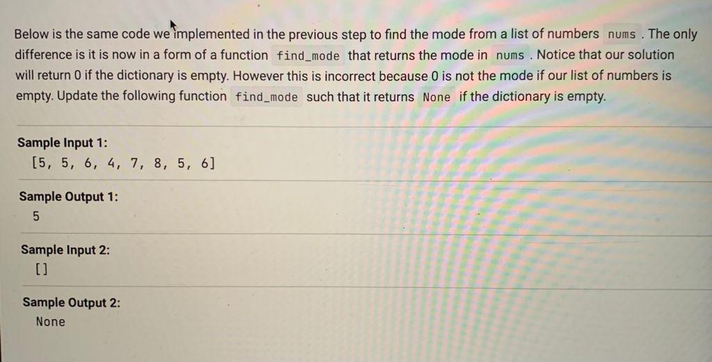 Solved Below is the same code we implemented in the previous | Chegg.com