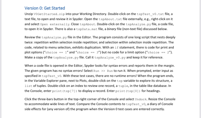 Solved Version 0: Get Started Unzip V0GetStarted.zip into | Chegg.com