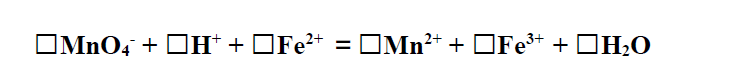 Solved MnO4 + OH+ + Fe2+ = OMn2+ + Fe3+ + OHO = | Chegg.com