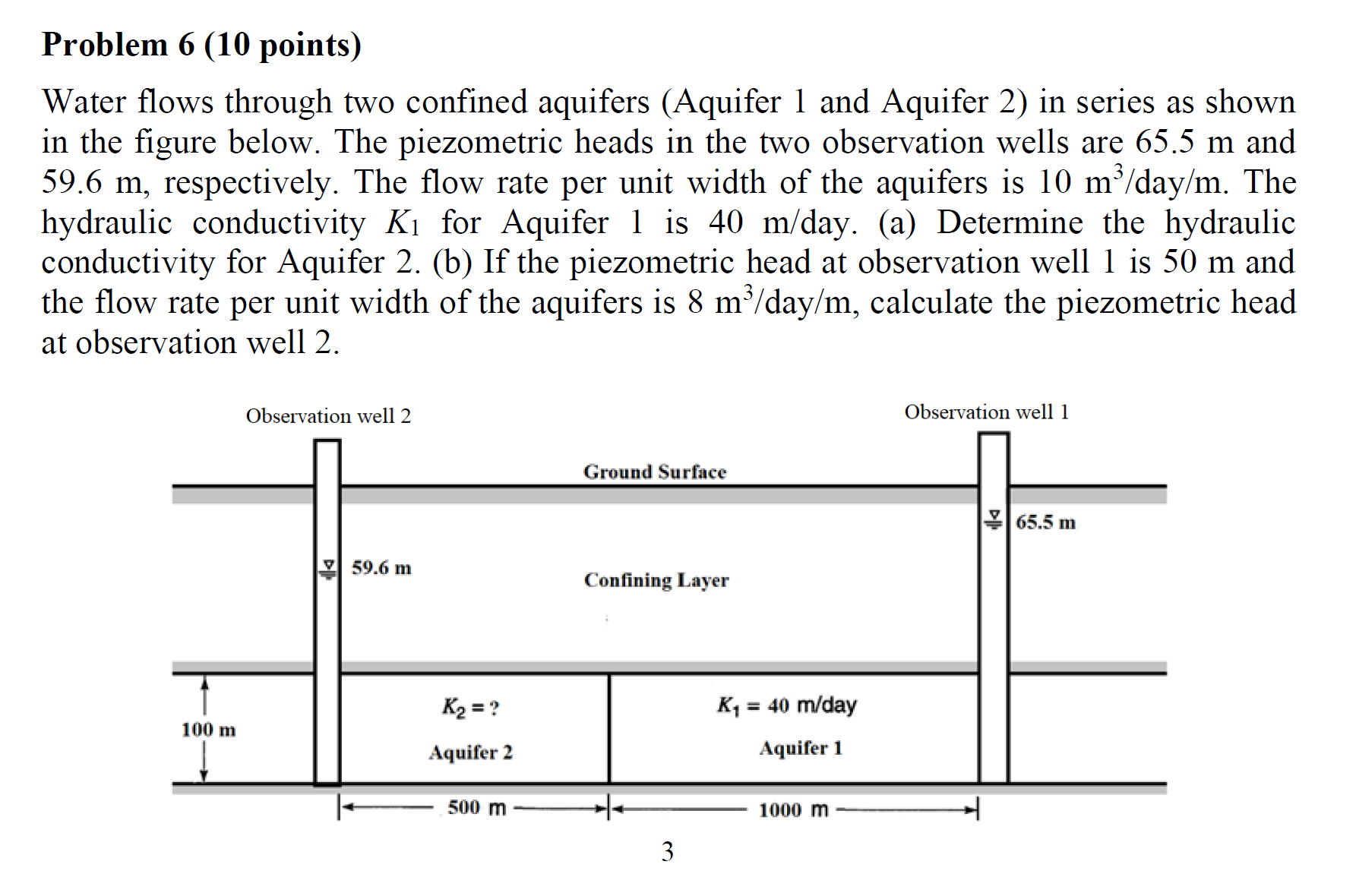 Solved Problem 6 (10 points) Water flows through two | Chegg.com