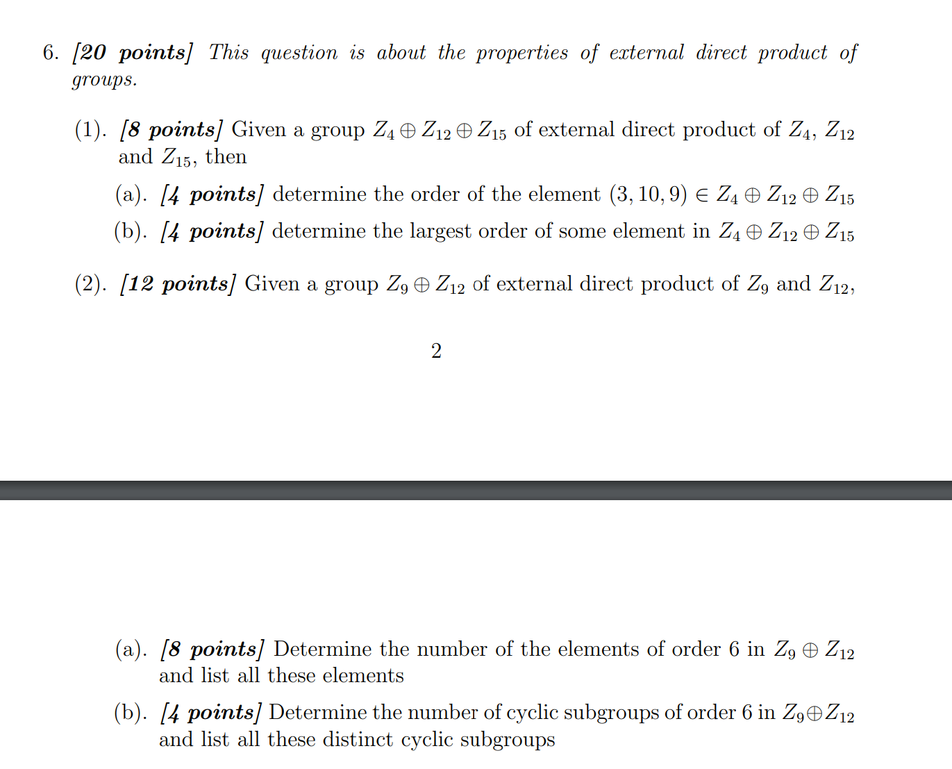 Solved [20 points] This question is about the properties of | Chegg.com