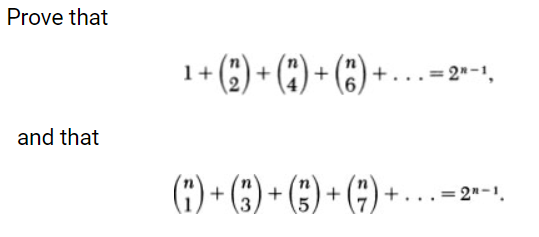 Solved Prove that 1 + + (%)+ ()+ (%) + = 2*-1, and that ()+) | Chegg.com