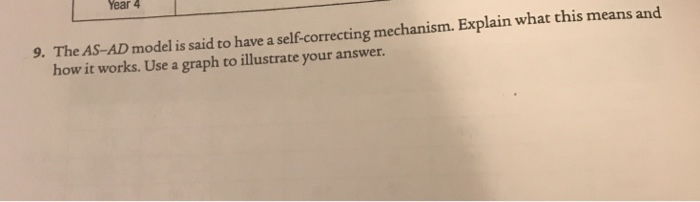 Solved Year 4 model is said to have a self-correcting | Chegg.com