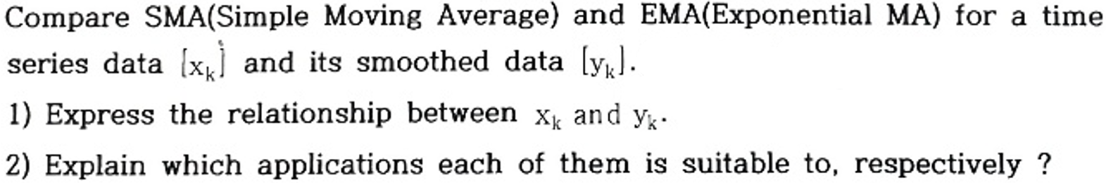 Solved Compare SMA(Simple Moving Average) and | Chegg.com