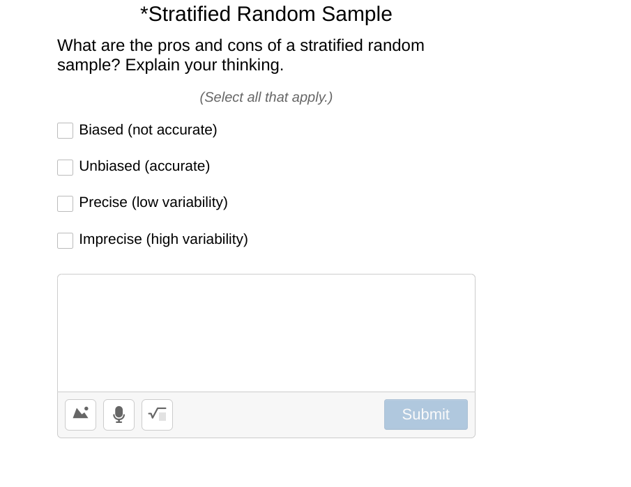 Solved *Stratified Random Sample What are the pros and cons | Chegg.com