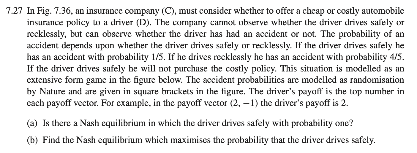 Solved .27 In Fig. 7.36, an insurance company (C), must | Chegg.com
