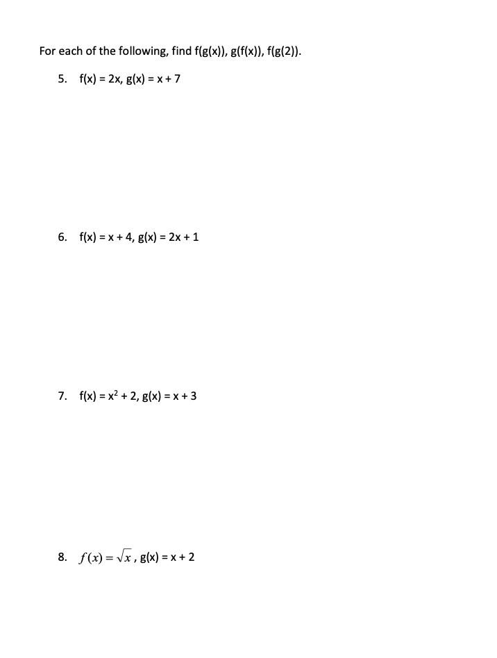 Solved For each of the following, find | Chegg.com