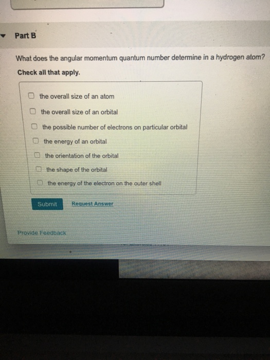 Solved What does the angular momentum quantum number | Chegg.com