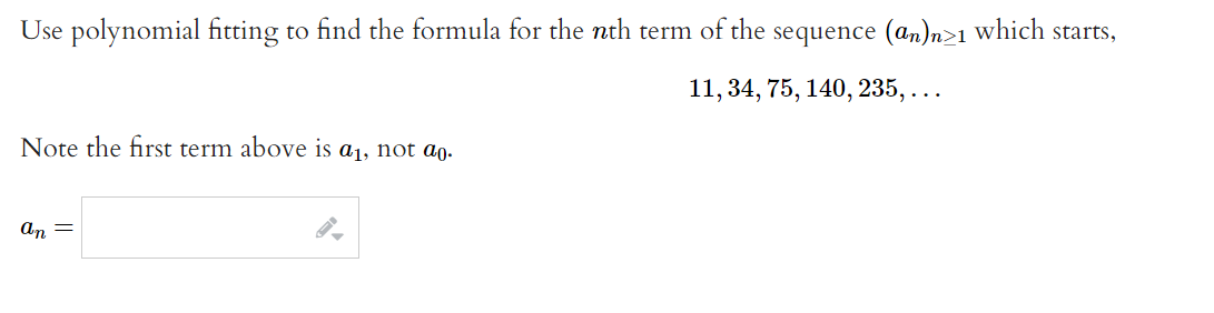 Solved Use polynomial fitting to find the formula for the | Chegg.com